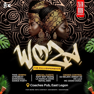 WOZA (THE ZULU EXPERIENCE) Tickets, Sat, 25 May 2024 at 8:00 PM Accra ...