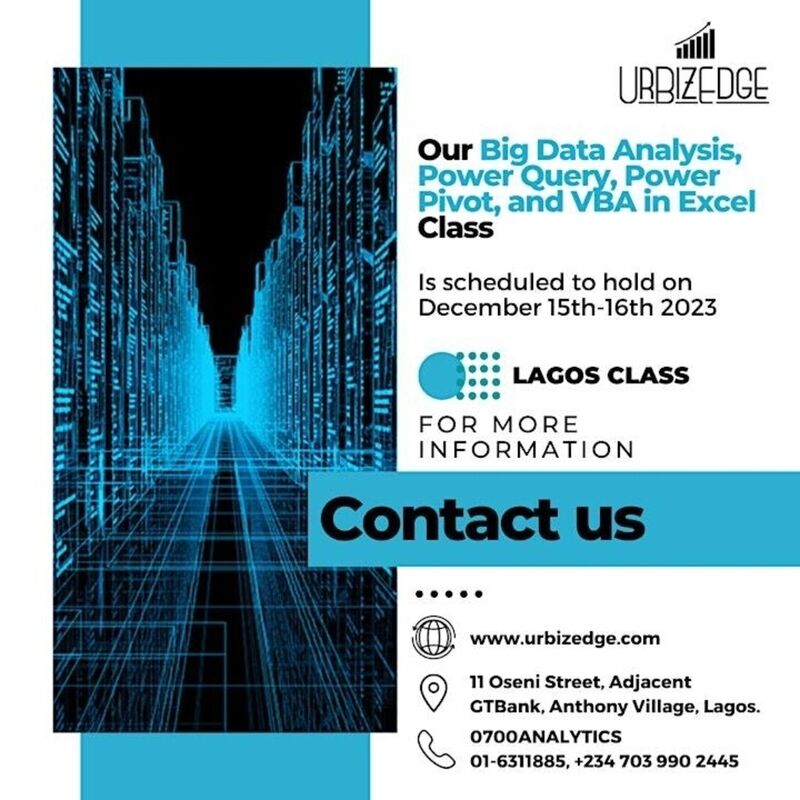 Egotickets — Big Data Analysis Power Query Power Pivot And Vba In Excel At Urbizedge Limited