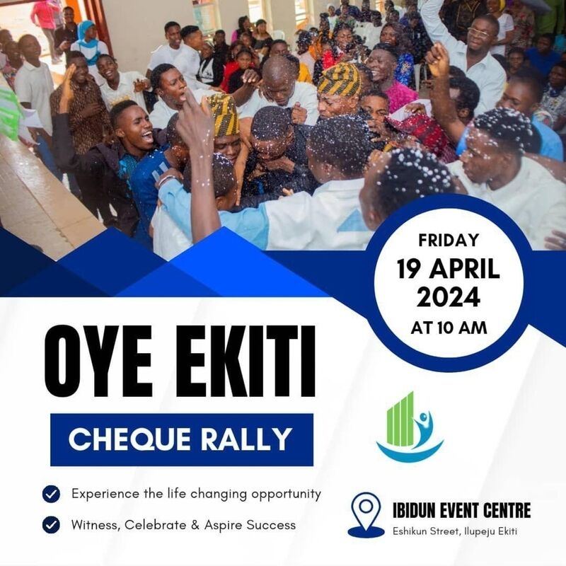 eGotickets — Cheque rally at Federal University Oye-Ekiti, Nigeria, Sun ...
