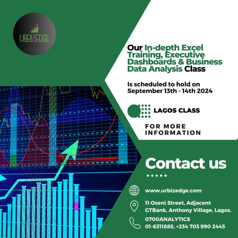 Egotickets — In Depth Excel Training Executive Dashboards And Business Data Analysis At Urbizedge