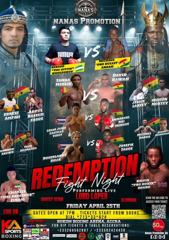 eGotickets — The Redemption Boxing Fight Night at BUKOM BOXING ARENA, Ghana, Fri, 25 Apr 2025 at ...