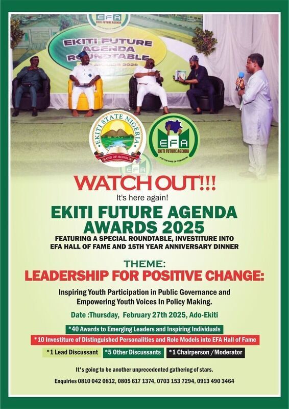 eGotickets — Ekiti Future Agenda Awards 2025 at Ado Ekiti, Nigeria, Thu, 27 Feb 2025 at 3:00 PM ...