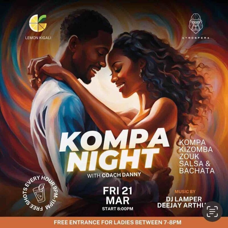 eGotickets — Kompa Night at Lemon Kigali, Rwanda, Fri, 21 Mar 2025 at 8:00 PM, Get Tickets