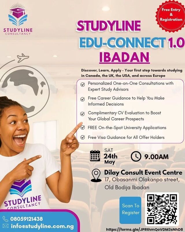 eGotickets — STUDYLINE EDU-CONNECT at Bodija,Ibadan, Nigeria, Sat, 24 May 2025 at 9:00 AM, Get ...